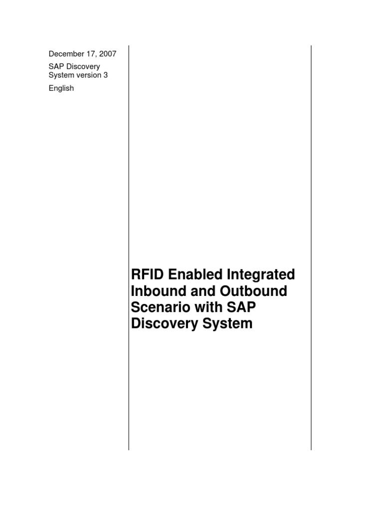 SAP RFID For Sap MM Functional Consultants | PDF | Enterprise Resource ...