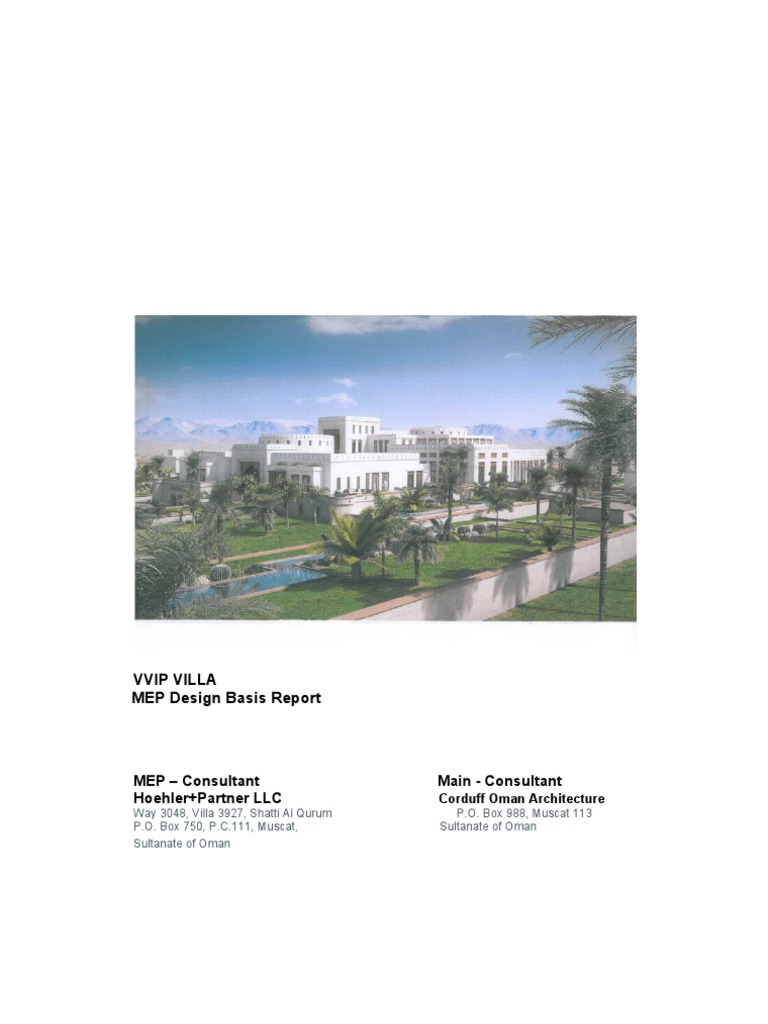 MEP Design Report - Rev-1 - 30thjune | PDF | Hvac | Water Heating