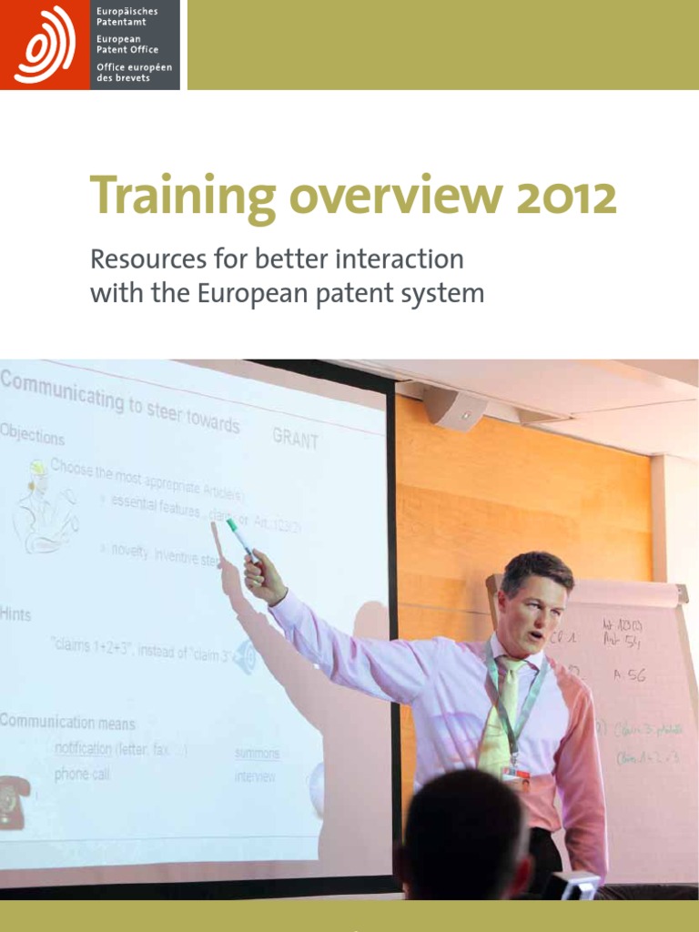 EPO - Training Overview - 06 03 12-Final | PDF | Patent Application ...