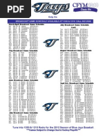 2026 Toronto Blue Jays Schedule | PDF | Major League Baseball