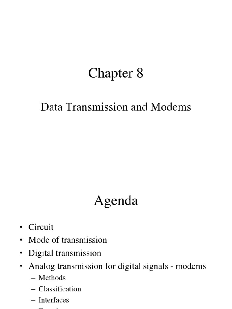 Data Transmission and Modems | Download Free PDF | Modulation | Modem