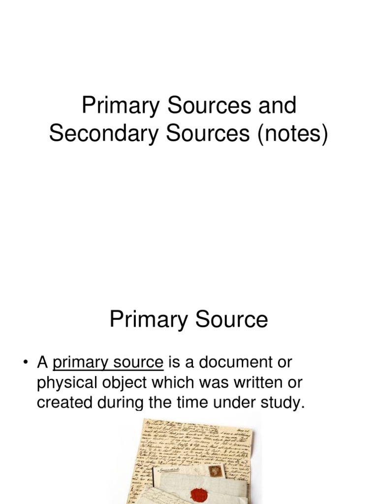 Understanding Primary and Secondary Sources | PDF