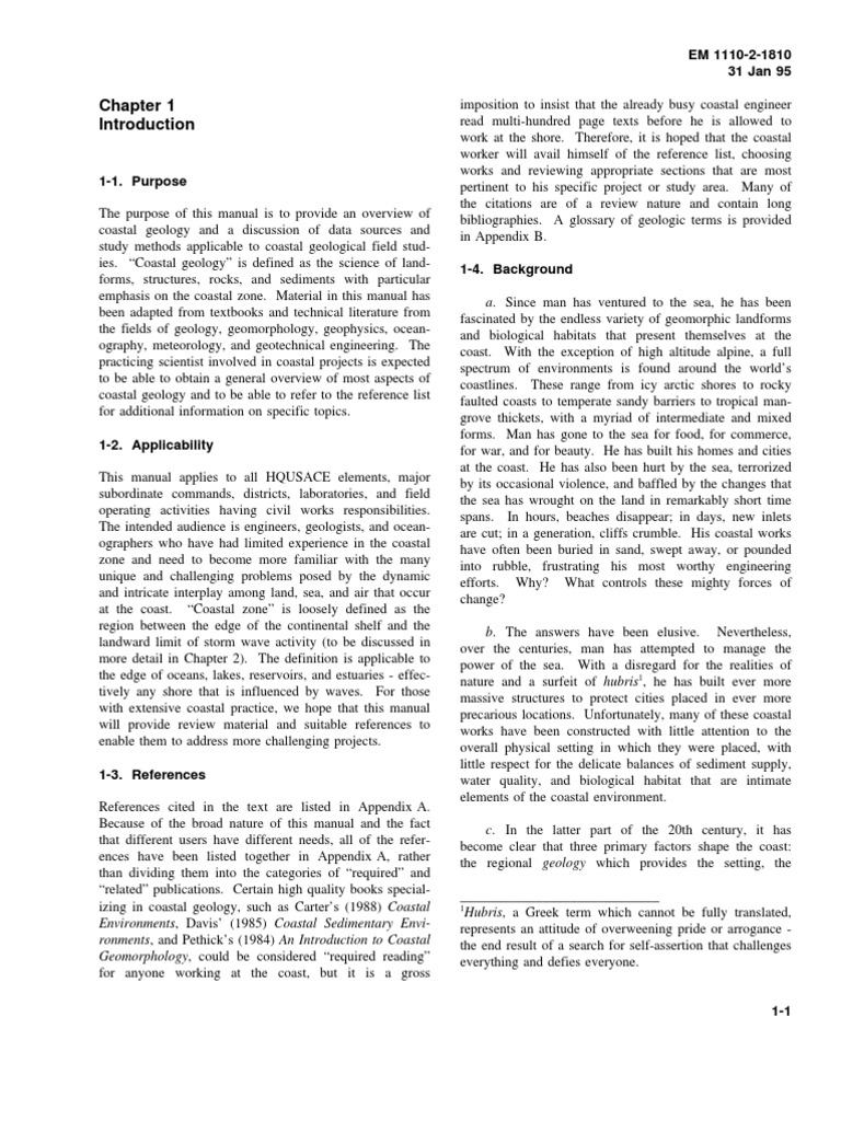 Chap1 Introduction | PDF | Coast | Geomorphology