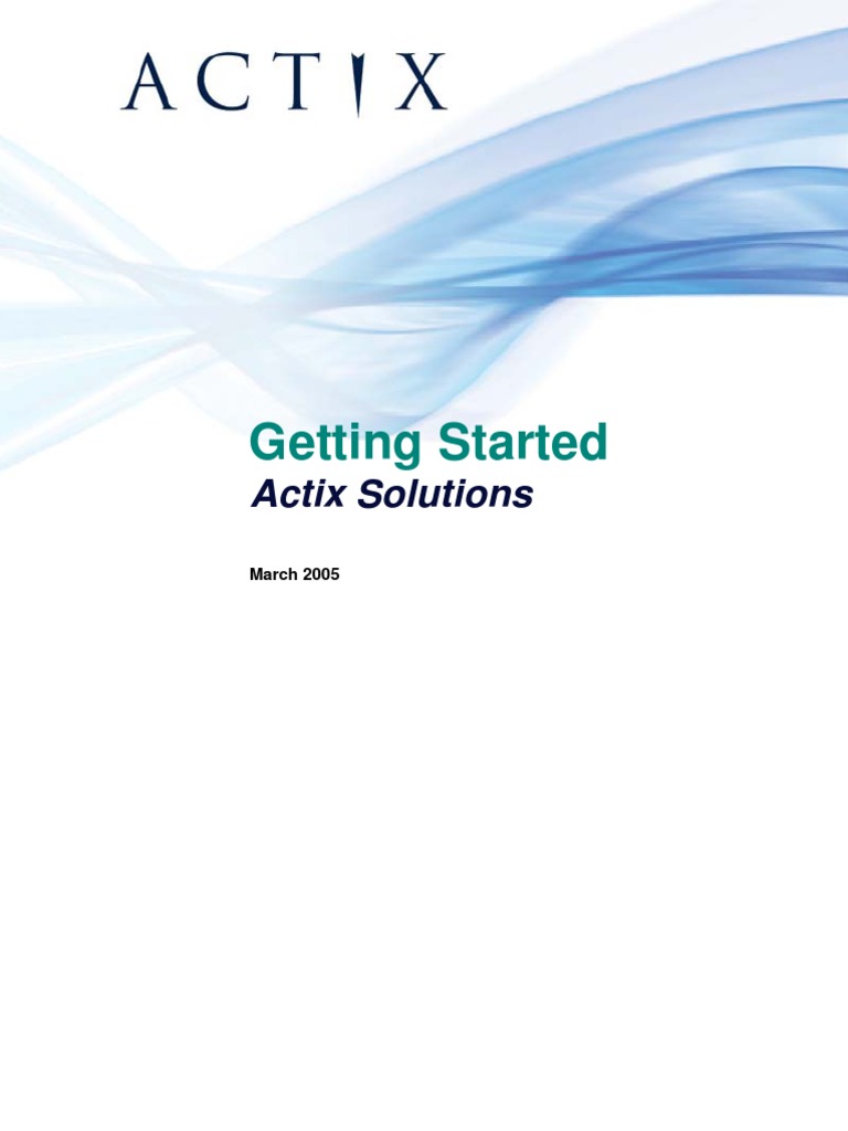 Getting Started Guide Actix | PDF Getting Started Guide Actix | PDF
