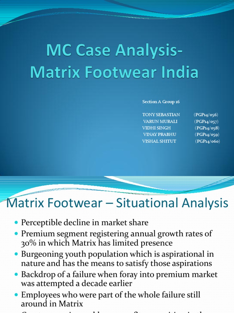 Matrix Footwear Case | PDF | Brand | Insurance