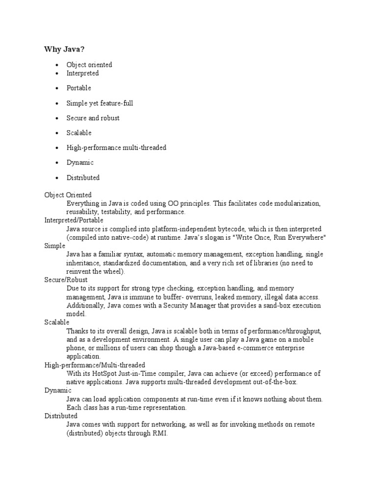 An In-Depth Introduction to Java: Why It Is Used, How It Works, and ...