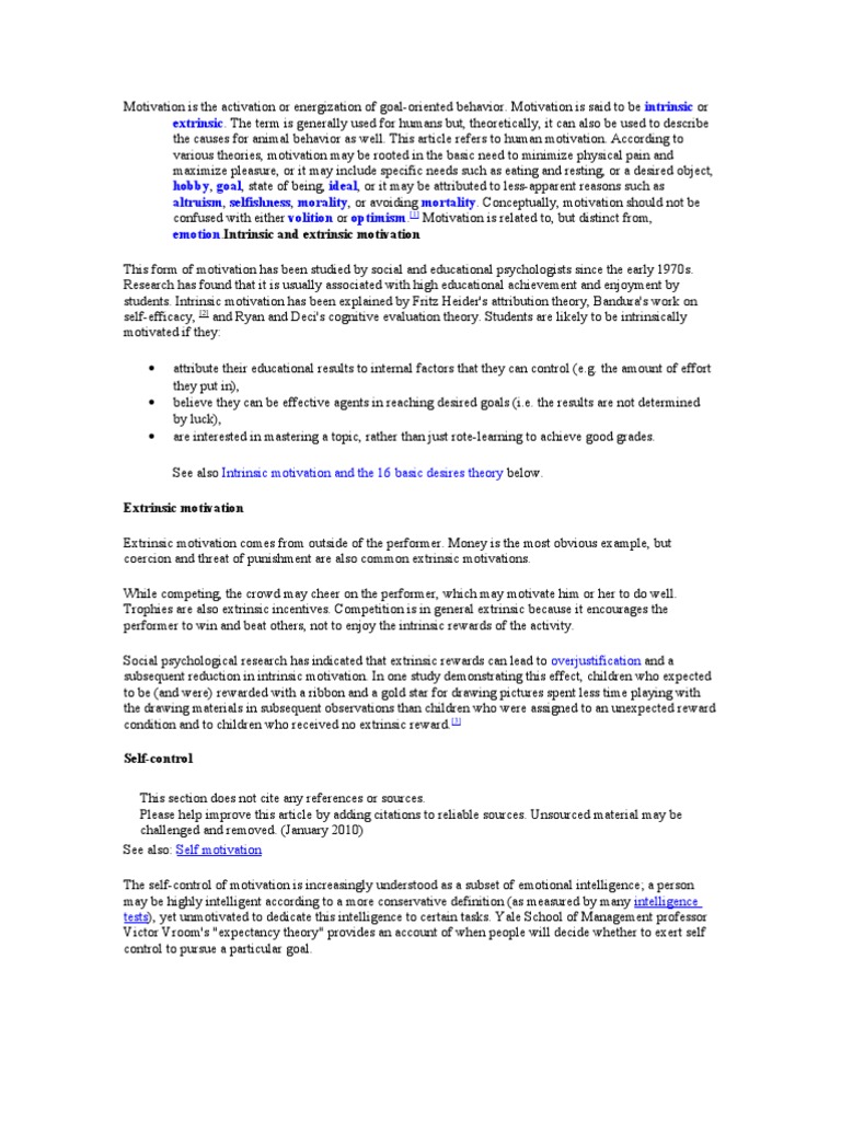 Intrinsic Extrinsic: Intrinsic Motivation and The 16 Basic Desires ...