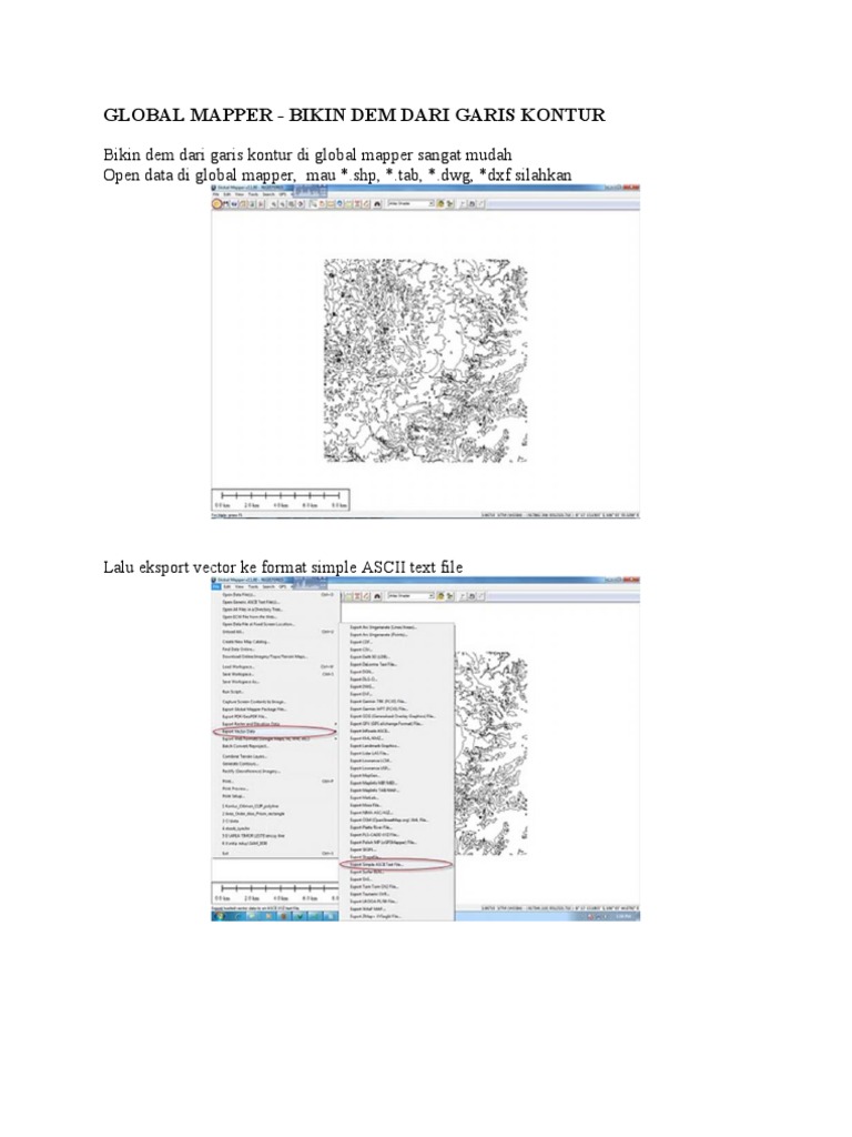 Membuat Dem Dengan Global Mapper | PDF