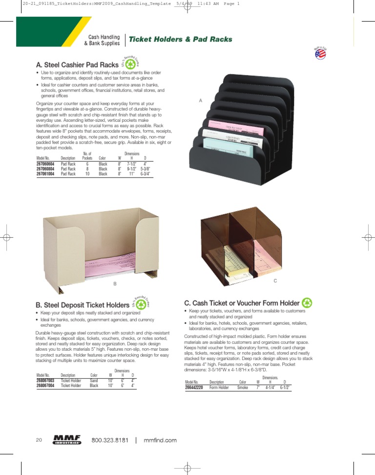 A. Steel Cashier Pad Racks | PDF | Banks | Services (Economics)