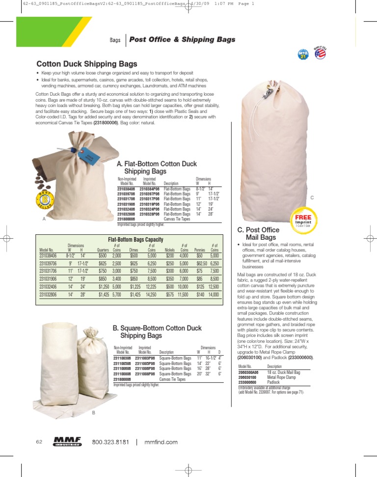 Cotton Duck Shipping Bags | PDF | Business