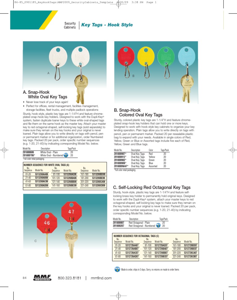 A. Snap-Hook White Oval Key Tags | PDF