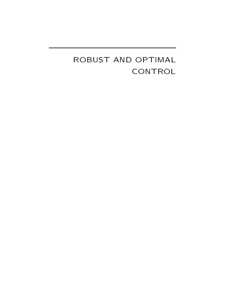 Robust and Optimal Control-Zhou | PDF | Control Theory | Applied ...