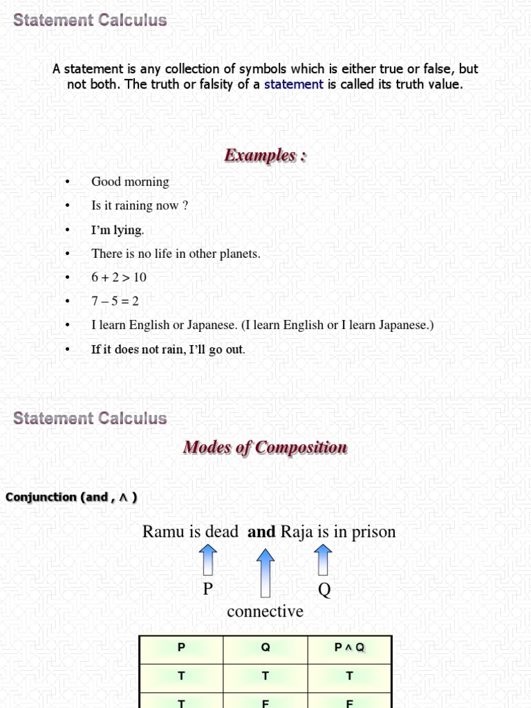Statement Calculus | PDF | Validity | Argument