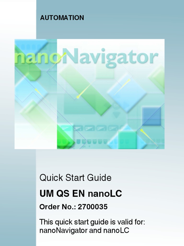 Quick Start Guide: Um Qs en Nanolc | PDF | Button (Computing) | Dialog Box