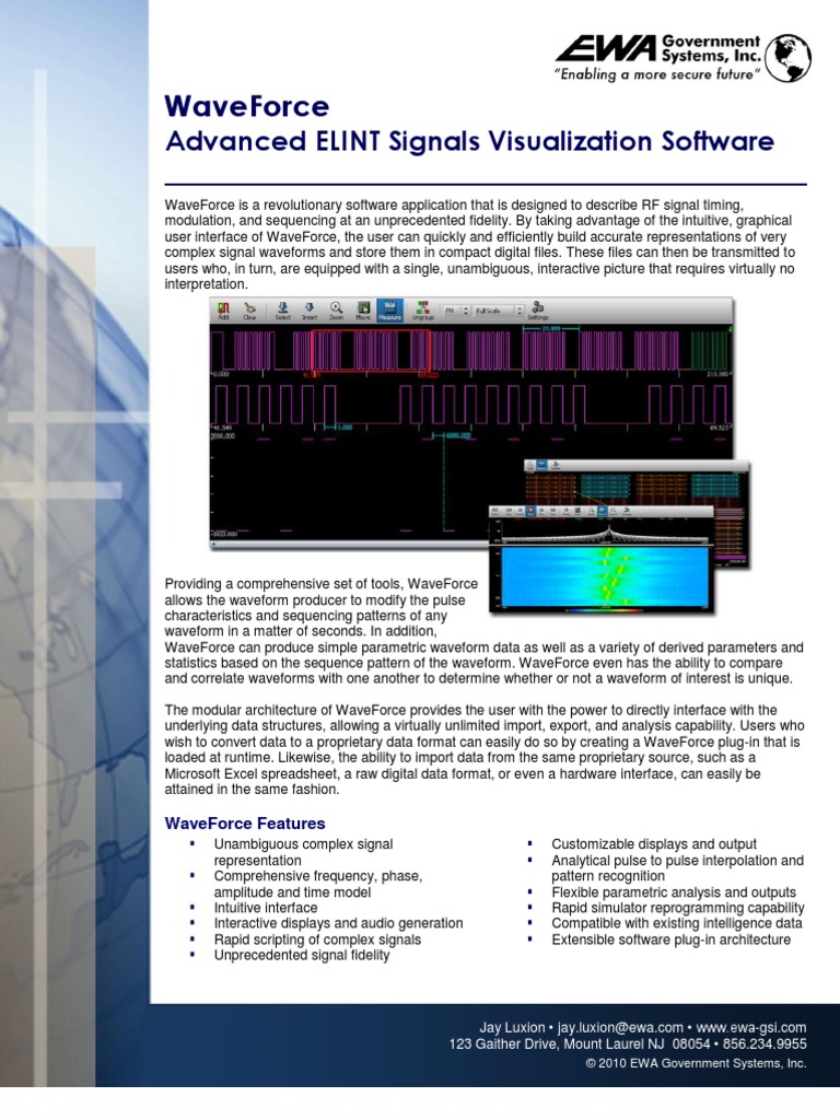 WaveForce Fact Sheet | PDF | File Format | Signal (Electrical Engineering)