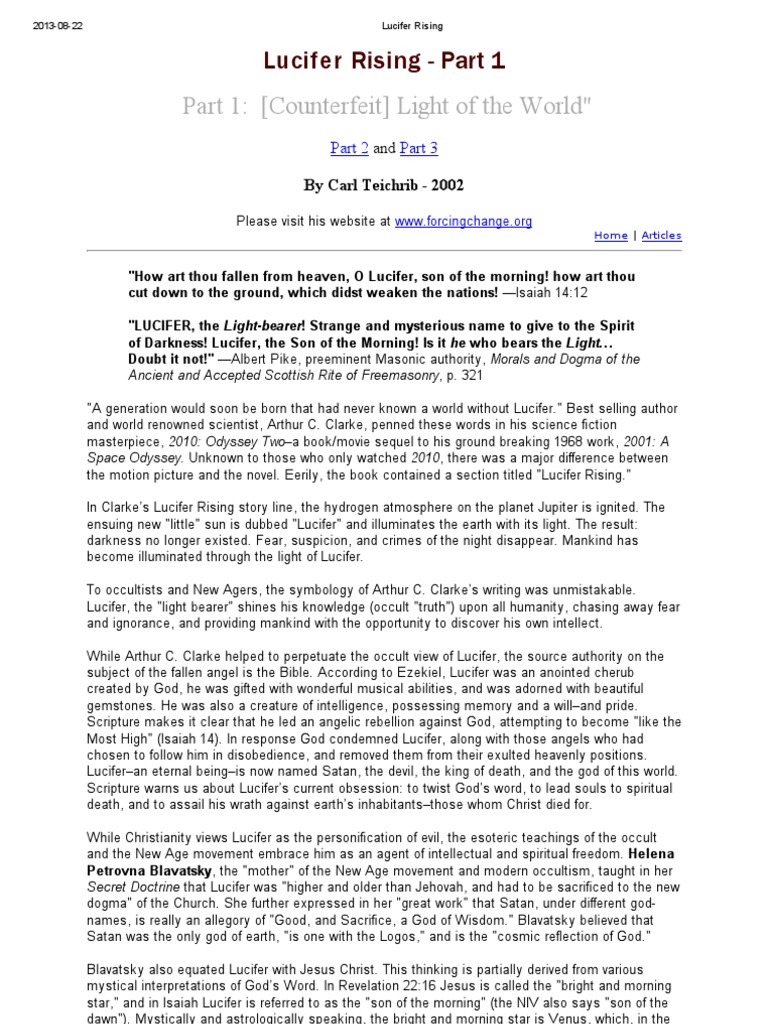 Lucifer Rising | PDF | Lucifer | Theosophy