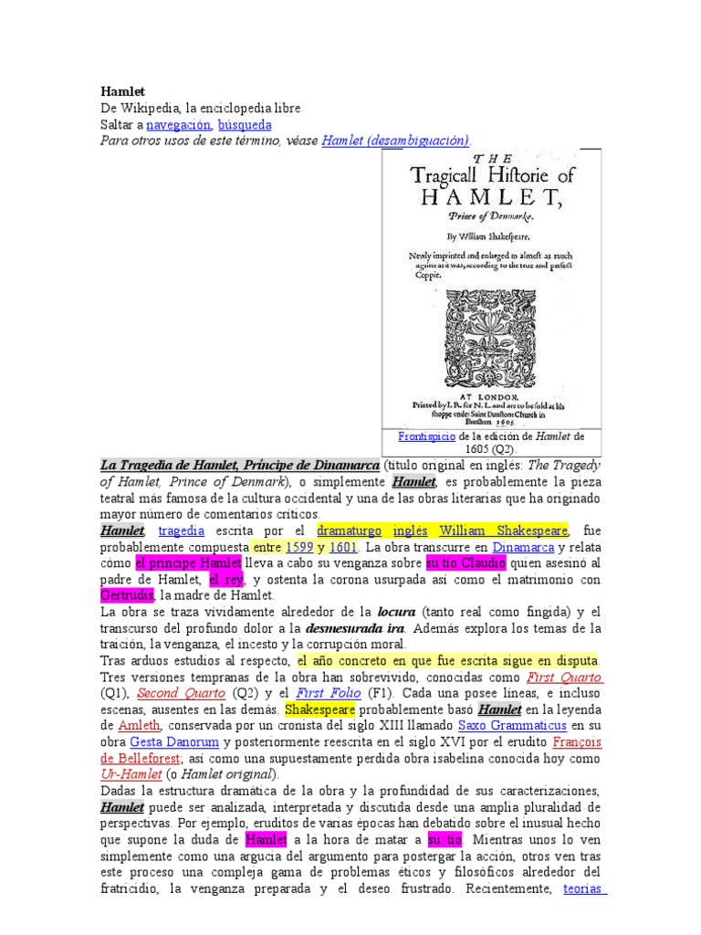 Hamlet Wiki | PDF | Science | Ciencia filosófica