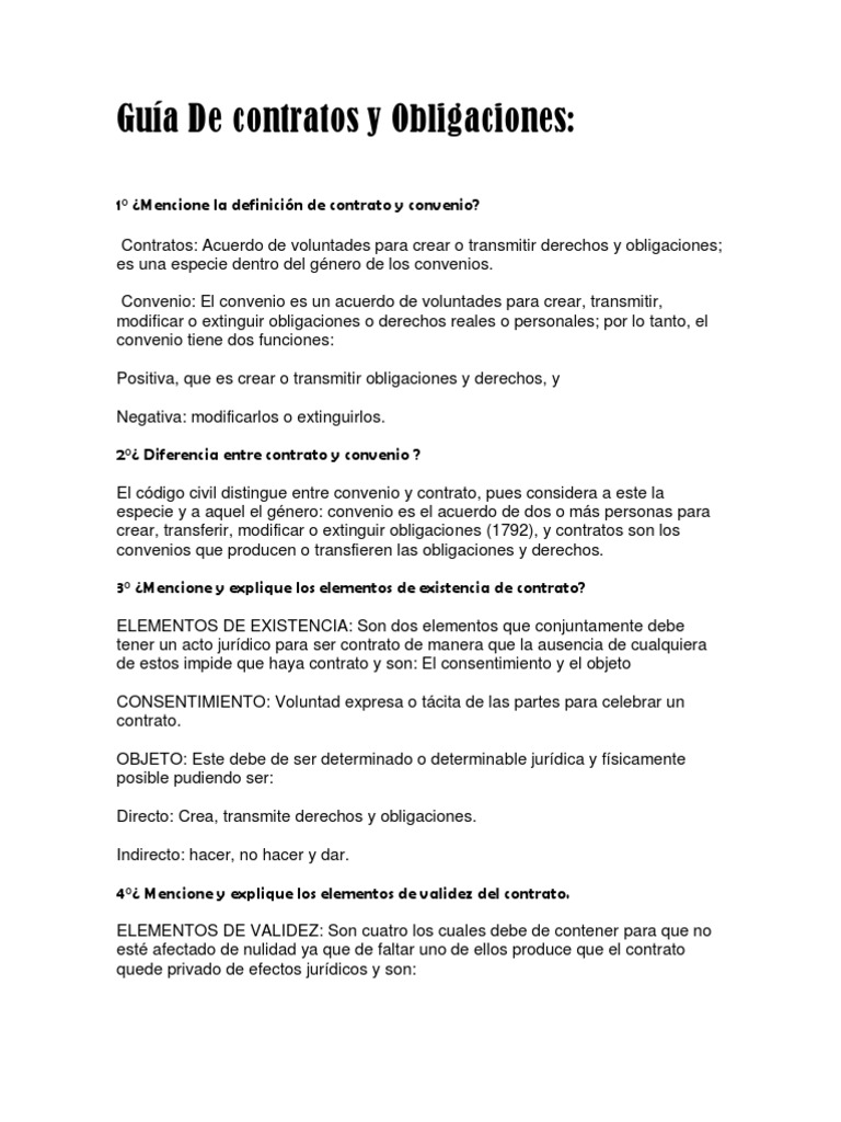 Guia de Contratos y Obligaciones | PDF | Instituciones sociales ...