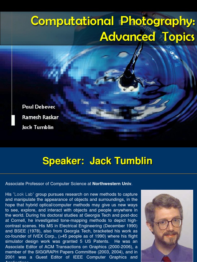 Advances in Computational Photography | PDF | High Dynamic Range ...