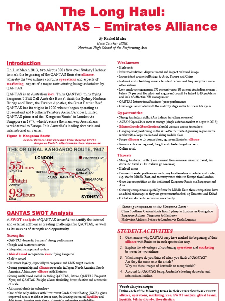 Swot Analysis | PDF | Emirates (Airline) | Airlines