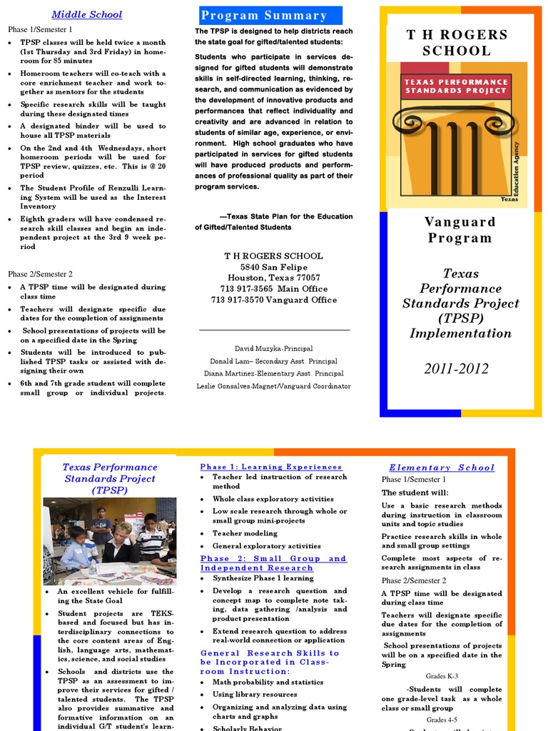 TPSP Parent Brochure | PDF | Teachers | Gifted Education