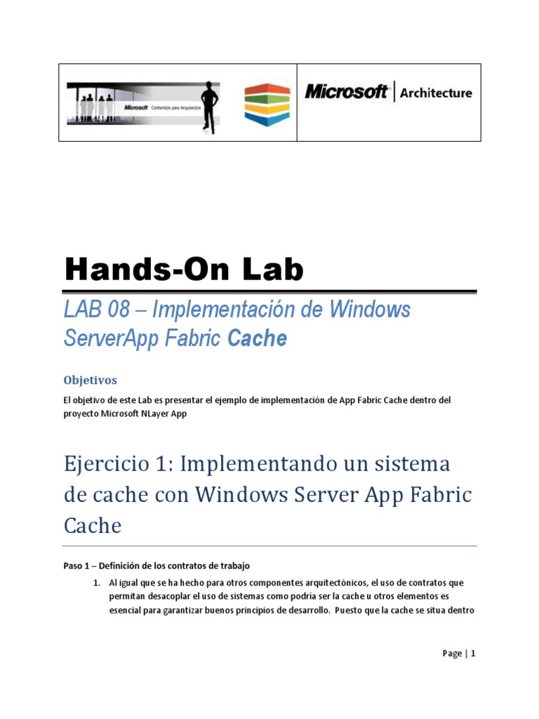 LAB 08 - AppFabric Cache | PDF | Arte | Informática