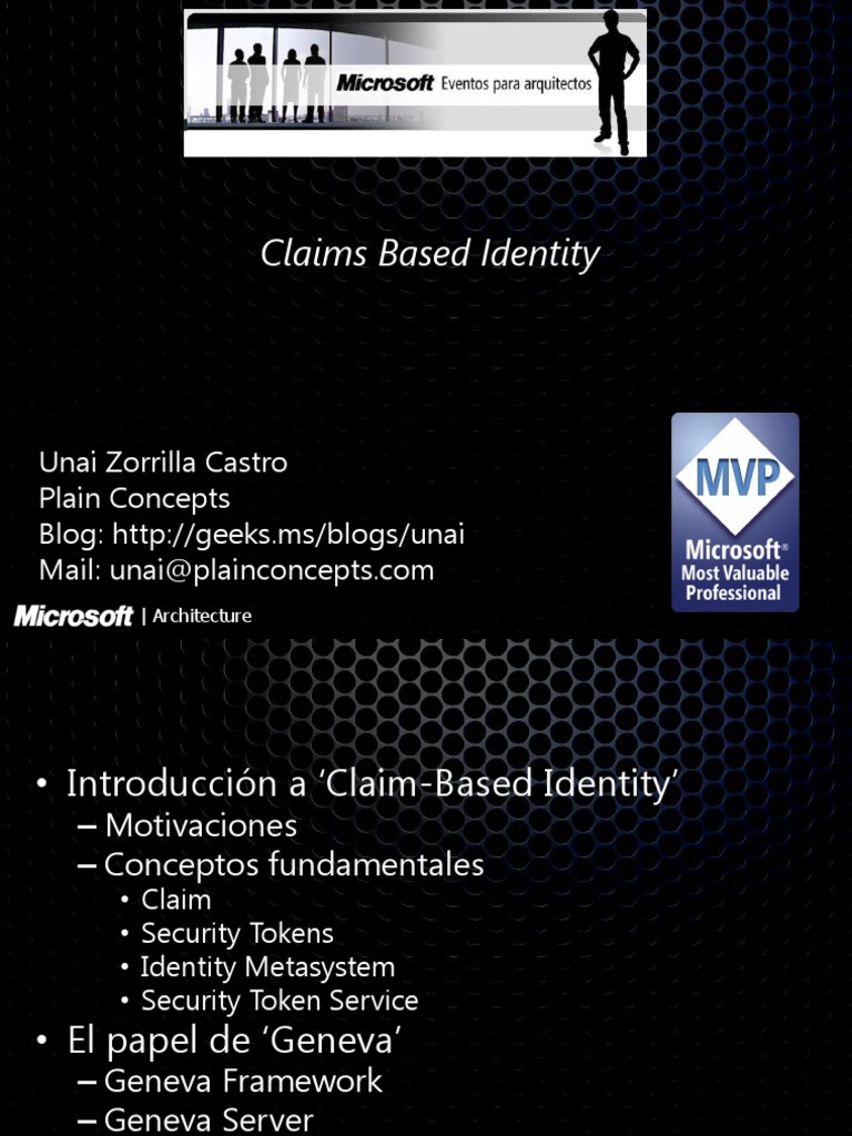 09 Seguridad Basada en Claims y WIF (Windows Identity Foundation) | PDF ...