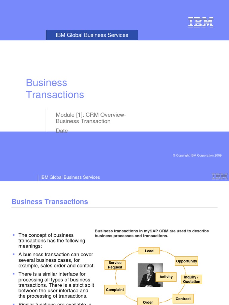 Business Transactions: IBM Global Business Services | PDF | Method ...