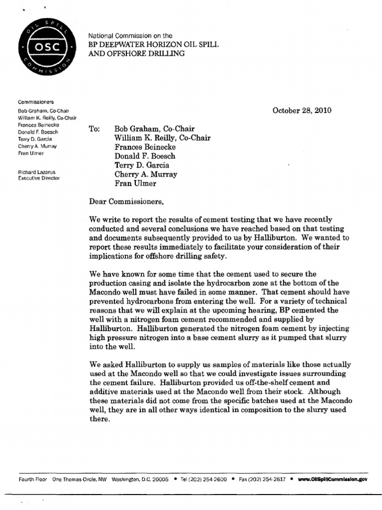 BP Oil Spill | PDF | Halliburton | Deepwater Horizon