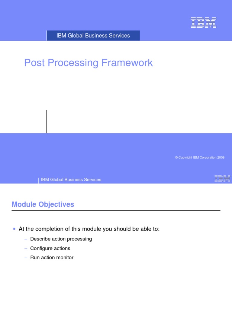 Week 2 Day 1 Post Processing Framework Pdf Business Process