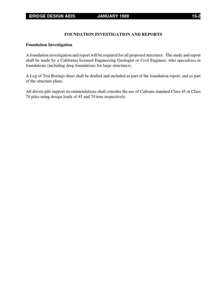 Foundation Investigation and Reports Foundation Investigation | PDF ...