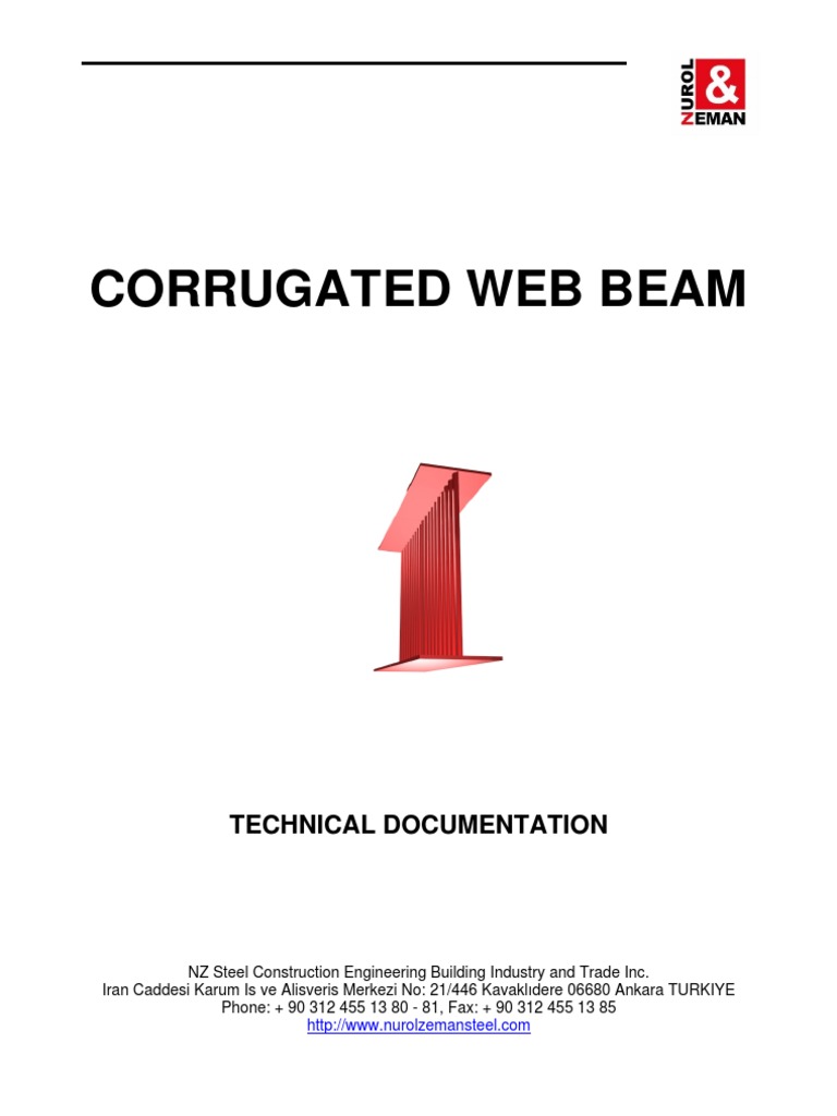 Corrugated Web Beam Specifications | PDF | Bending | Beam (Structure)