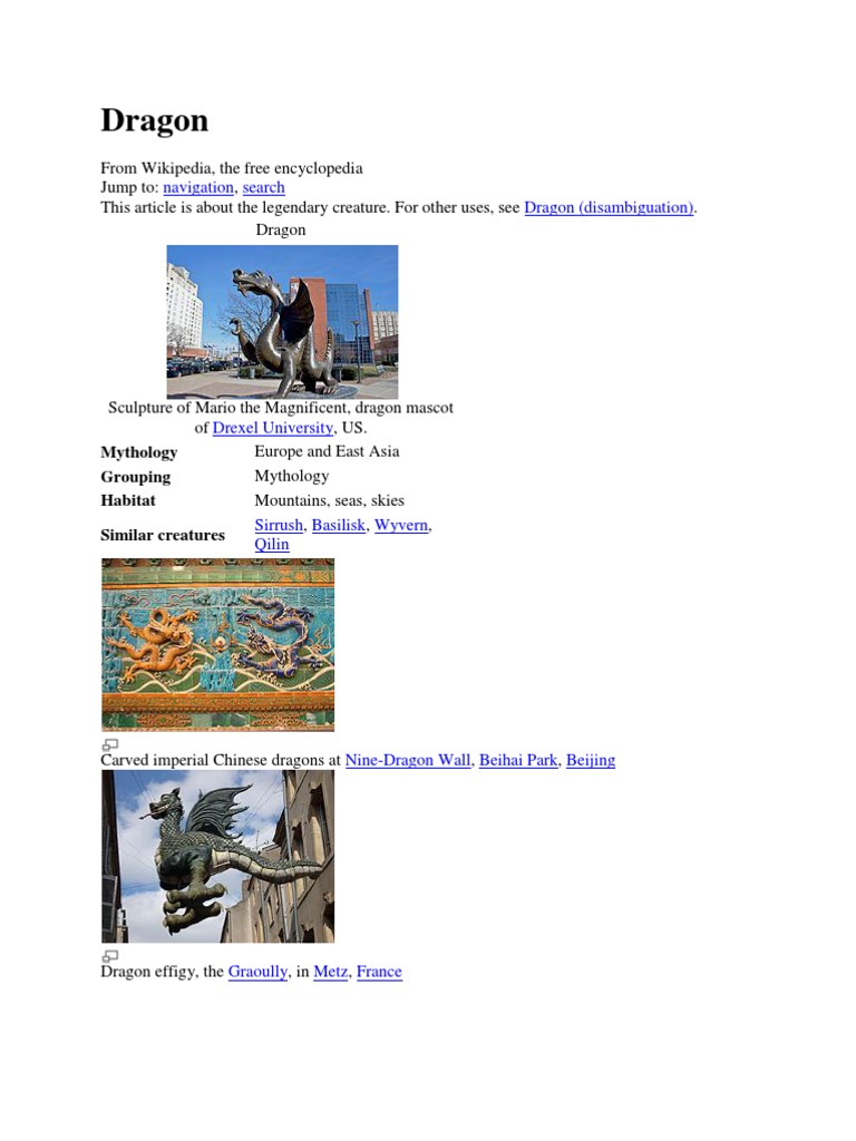 Dragon: Navigation Search Dragon (Disambiguation) | PDF | Dragon ...