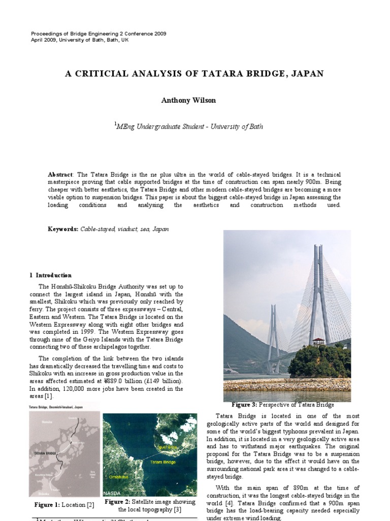 A Criticial Analysis of Tatara Bridge, Japan | PDF | Crane (Machine ...