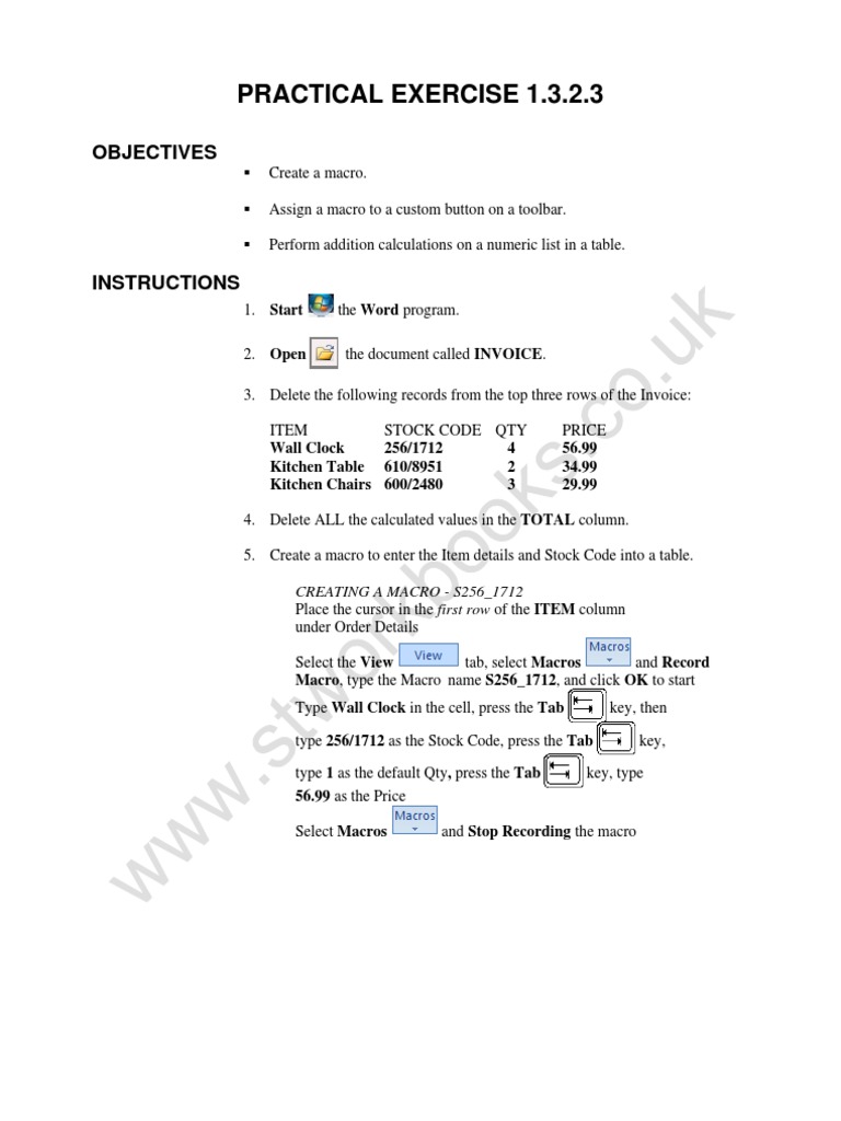 Practical Exercise 1.3.2.3: Objectives | Download Free PDF | Tab (Gui ...