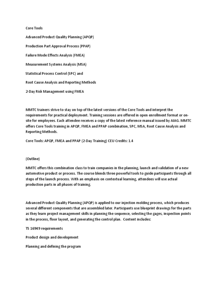 APQP | PDF | Analysis | Systems Science