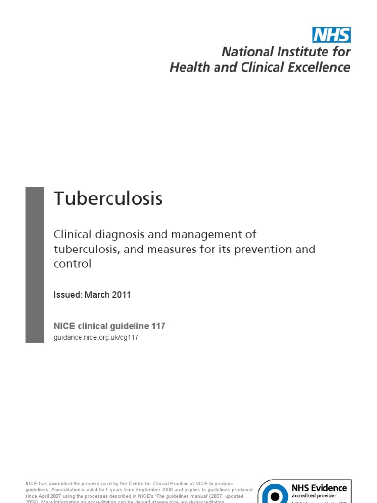 Nice Guidelines For TB Treatment | PDF | Tuberculosis | Antimicrobial ...