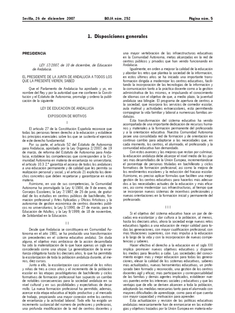 Ley 17-2007 LEA | PDF