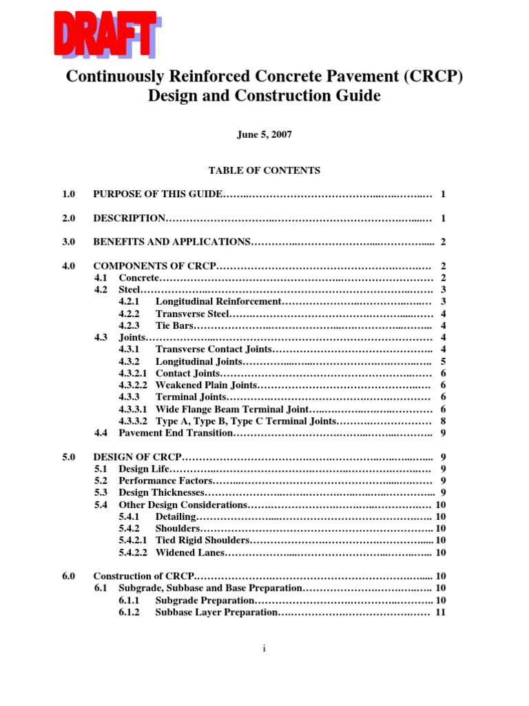 CRCP Design and Construction Guide | PDF | Road Surface | Concrete