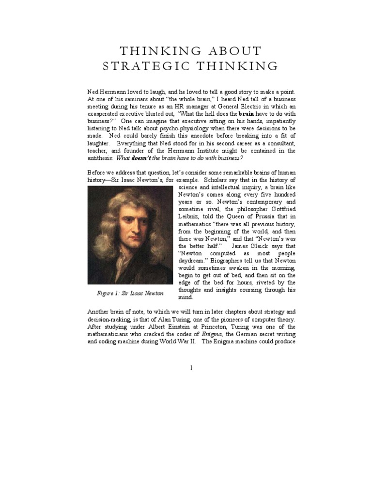 Thinking About Strategic Thinking v4.0 | PDF | Strategic Management ...