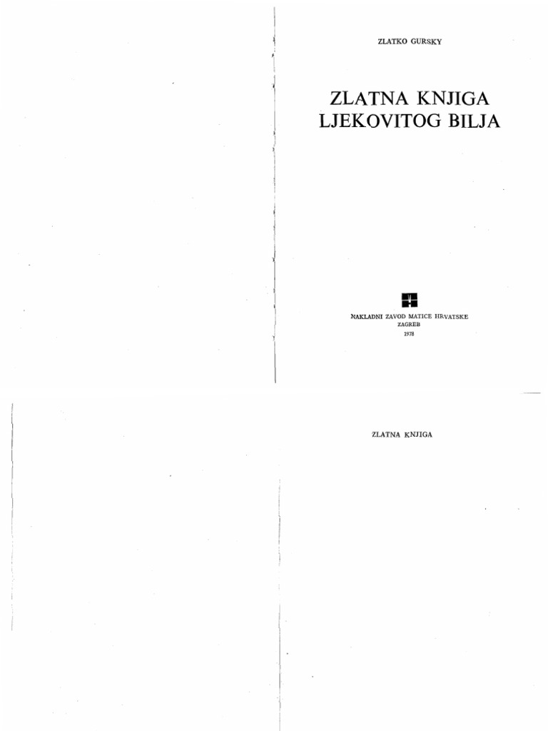 Zlatna Knjiga Ljekovitog Bilja 1978 | PDF