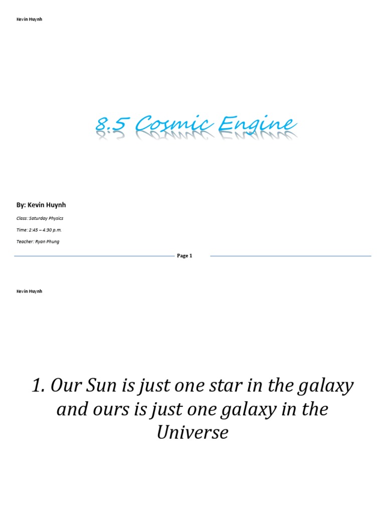 8.5 Cosmic Engine | PDF | Redshift | Universe