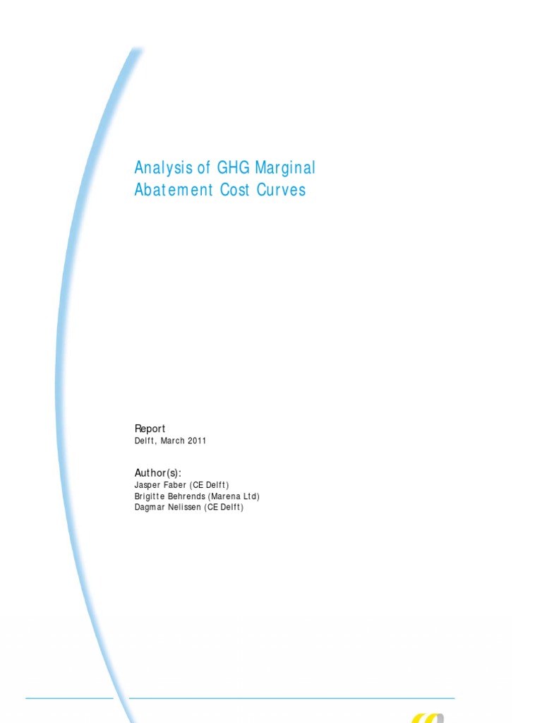 CE Delft - Analysis of GHG Marginal Abatement Cost Curves | PDF | Cost ...