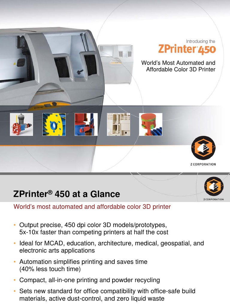 ZPrinter 450 Color 3D Printer | Printer (Computing) | 3 D Printing