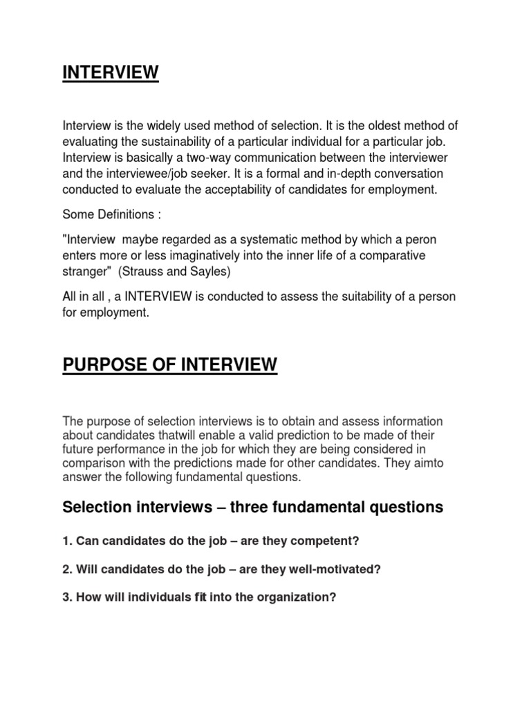 Types of Interview | PDF | Interview | Job Interview
