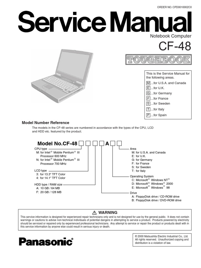 Panasonic cf-48 SM | PDF | Ac Power Plugs And Sockets | Electrical ...