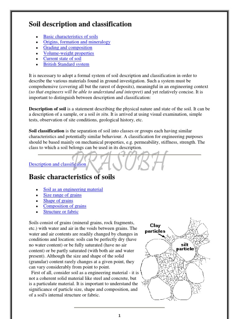 Soil Description and Classification PDF | PDF | Rock (Geology) | Weathering