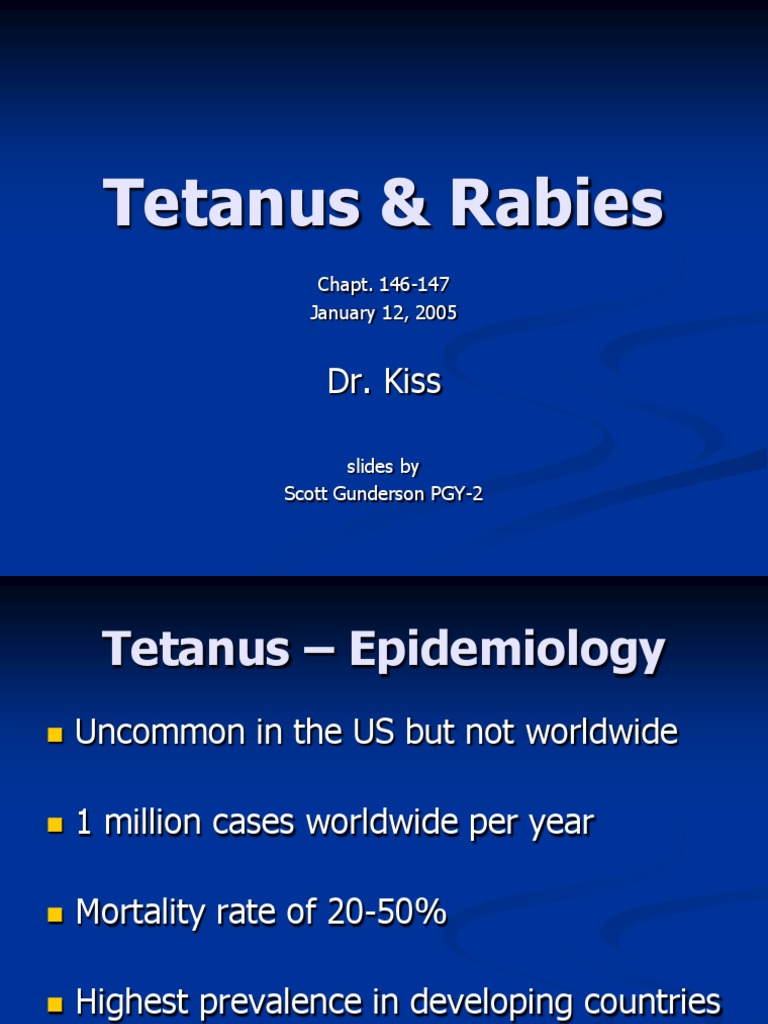 Tetanus Rabies | PDF | Rabies | Medicine