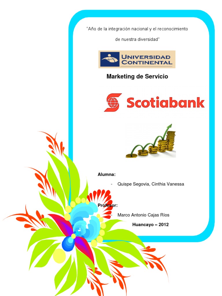 Plan De Marketing De Servicios Scotiabank Pdf Recursos Humanos