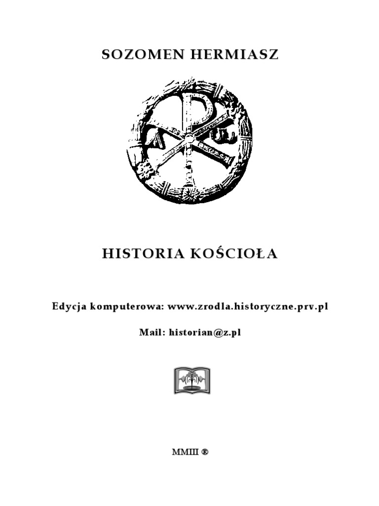 Sozomen Hermiasz - Historia Kościoła | PDF
